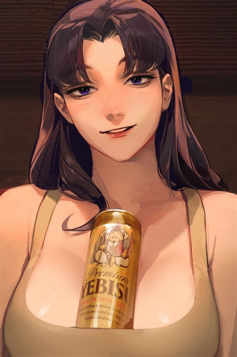 Rule 34 1girl 1girls Absurdres Alcohol Beer Beer Can Big Breasts Blush Cleavage Clothed