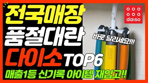 다이소 전국매장 품절대란 다이소 가기 전 필수로 시청 해주세요💯 직원들도 몰래 사는 꿀템 6가지👍 다이소 추천템 꿀템 캠핑템 몰아보기 Daiso Best Top 6