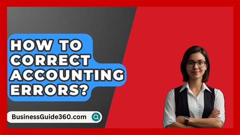 How To Correct Accounting Errors Youtube
