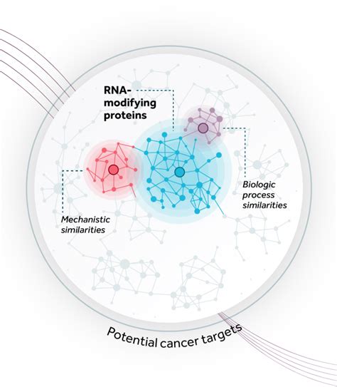 Abstract Circular Graphic With Connected Dots Representing Potential Cancer Targets Blue