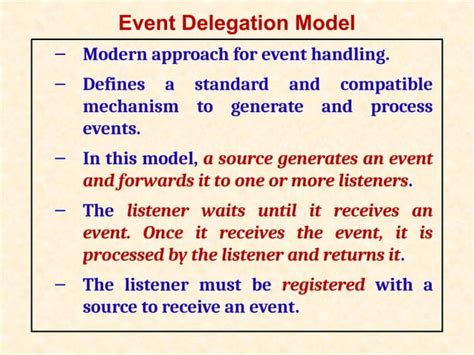 Event Handling And Awt Event Delegation Model Pptx