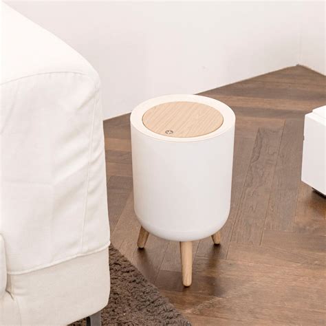 모노플랫 모노플랫 우든 원터치 가정용 쓰레기통 휴지통 7l 위시버킷