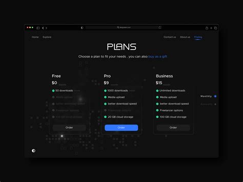 pricing page ui design by shayan 4zaax on dribbble