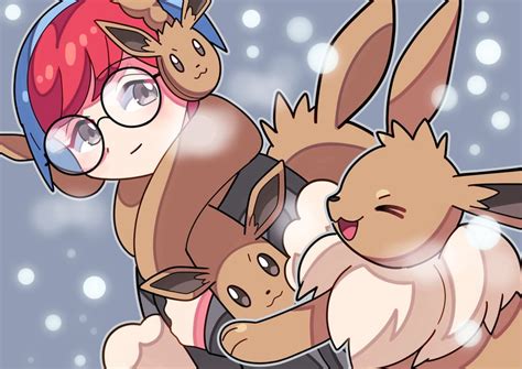Eevee And Penny Pokemon And 2 More Drawn By Sutokame Danbooru
