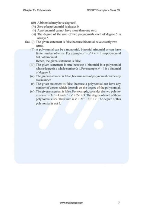 Ncert Exemplar For Class 9 Maths Chapter 2 Mathongo