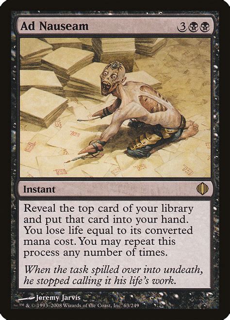 Ad Nauseam Magic Card