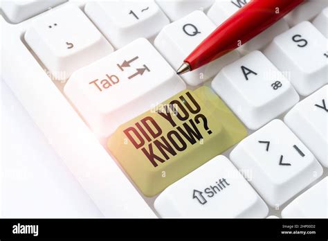 Writing Displaying Text Did You Know Question Internet Concept When