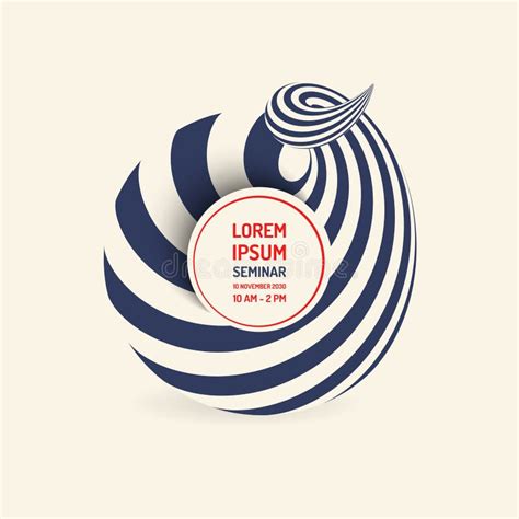 Abstract Striped Design Element Spiral Rotation And Swirling Movement Stock Vector