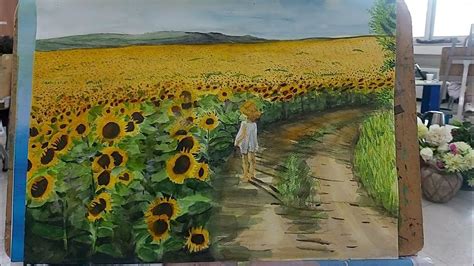 수채화 해바라기밭소녀 Youtube
