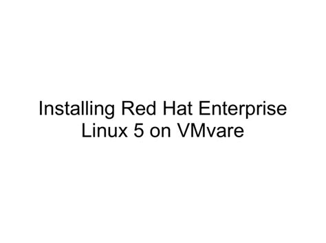Installing Red Hat Enterprise Linux