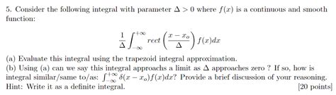 Solved Consider the following integral with parameter Δ Chegg