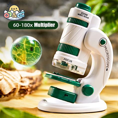 어린이 과학 실험 포켓 현미경 장난감 키트 60 120x 교육용 미니 휴대용 현미경 가벼운 Stem 장난감 선물