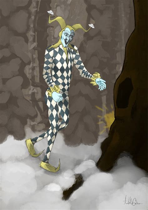 Hope In The Distance Silly Billy Jester Clown Medieval Print Winter Solstice Spring