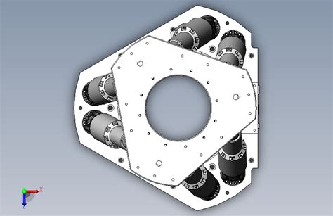六自由度仿真运动平台 Solidworks 模型图纸下载 懒石网