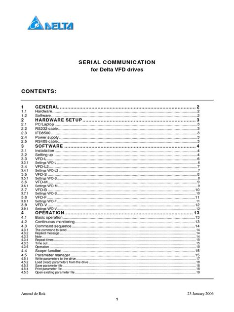 Vfd Serial Communication Pdf Office Equipment Computing
