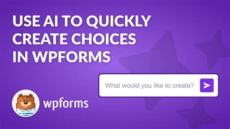 Wpforms Ai Choices Create Dropdown Multiple Choice And Checkbox Lists Instantly Youtube