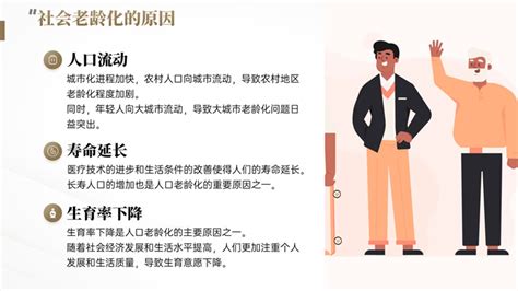棕色社会老龄化调研报告ppt模板 商务模板 51ppt模板网