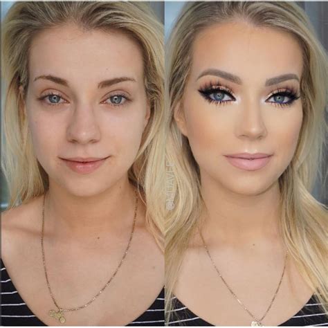 Woman Before And After Makeup