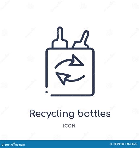 Linear Recycling Icon From Ecology Outline Collection Thin Line Recycling Vector Isolated On