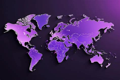 Premium Photo Global Network Connection World Map Point And Line