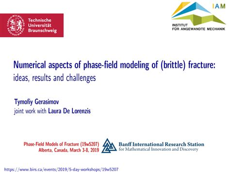 Pdf Numerical Aspects Of Phase Field Modelling Of Fracture Ideas Results And Challenges