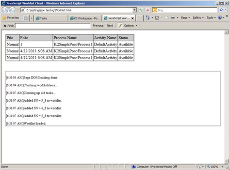 K2 And Jquery Creating A Simple Worklist Rubens Blog