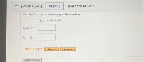 solved find the first partial derivatives of the function