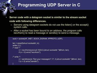Socket Programming Tutorial Ppt