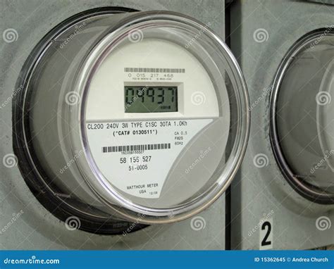 Digital Electric Meter Stock Image Image Of Energy Glass 15362645