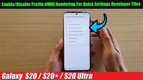 Galaxy S20s20 How To Enabledisable Profile Hwui Rendering For Quick