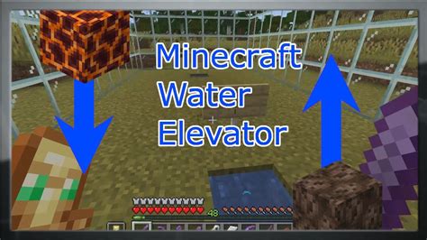 Minecraft Underground Water Elevator Tutorial Youtube
