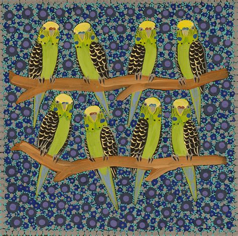 Kathleen Buzzacott Green Budgies Kb290
