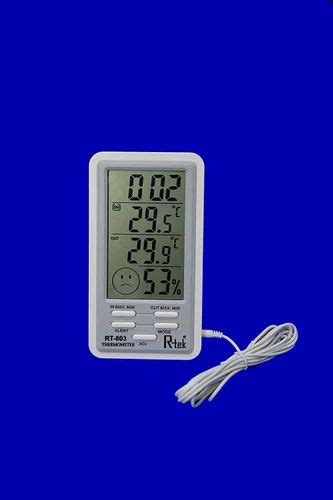 LCD R Tek Digital Thermo Hygrometer In Out Thermometer For Industrial C At