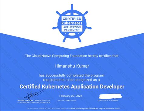 Himanshu Kumar On Linkedin I Am Excited To Share That I Am Now Ckad Certified Kubernetes