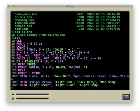 Minibasic By Joestrout
