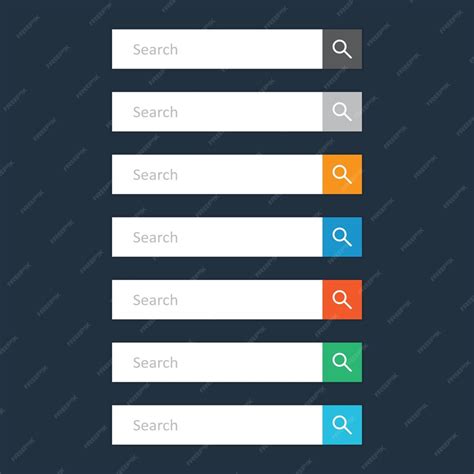 premium vector search bar field set vector interface elements with