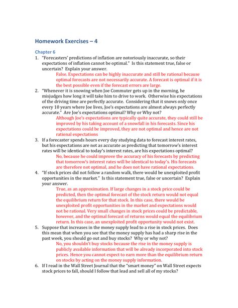 Homework Assignment 4 Answers