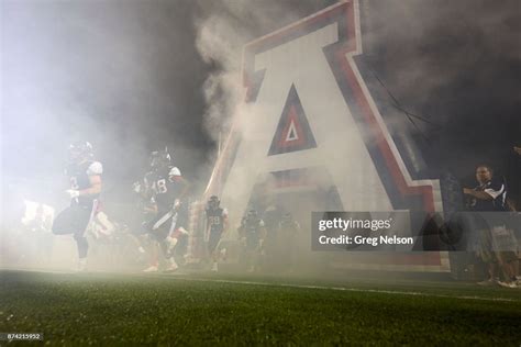 Allen Hs Players Taking Field Before Game Vs Guyer Hs At Eagle News Photo Getty Images