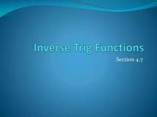 PPT Inverse Trig Functions PowerPoint Presentation Free Download ID 229152