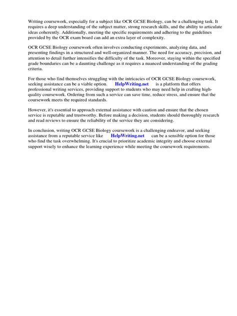 Ocr Gcse Biology Coursework Grade Boundaries Pdf Cost Of Living