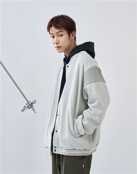麂皮絨棒球外套‧情侶款男 K1na021 Caco 最大聯名服飾品牌
