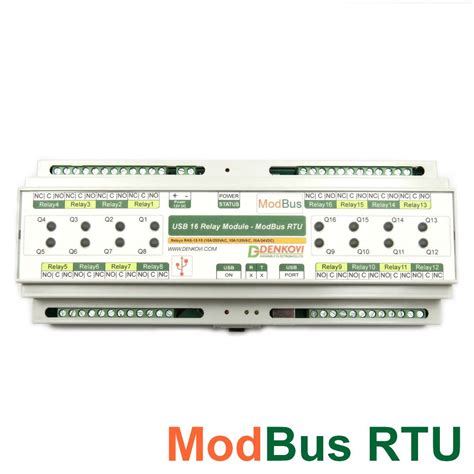 USB Relay Module ModBus RTU Timers DIN RAIL BOX Denkovi A E LTD