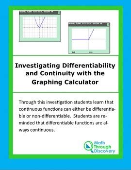 Calculus Investigating Differentiability And Continuity With The