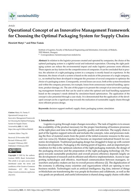 PDF Operational Concept Of An Innovative Management Framework For Choosing The Optimal