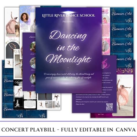 Playbill Ad Template Etsy