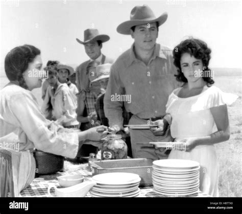Giant From Left Ana Maria Majalca Monte Hale Rock Hudson Elizabeth