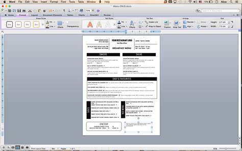 Food Menu Template Id Food Canva Template Word Template Aiwsolutions
