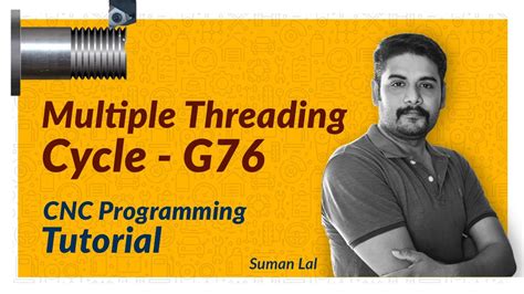 [multiple thread cycle g76] cnc programming tutorial youtube