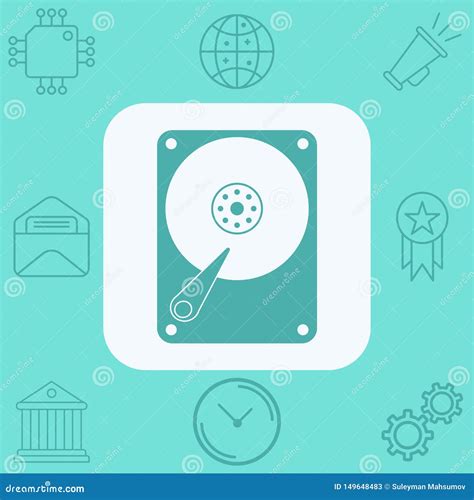 Symbole De Signe D Ic Ne De Vecteur De Disque Dur Illustration Stock