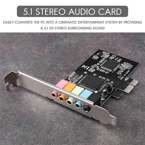 Pcie Sound Card 5 1 Pci Express Surround 3d Audio Card For Pc With High Direct Sound